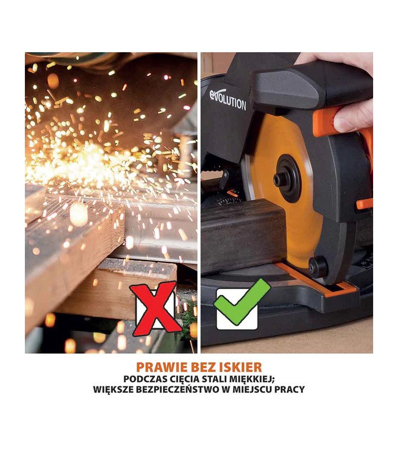 Wielozadaniowa piła ukośna Evolution R210CMS z tarczą RAGE 210mm WERSJA PLUS