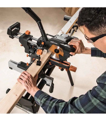 Wielozadaniowa piła ukośna z prowadnicami EVOLUTION R185SMS PLUS z ...